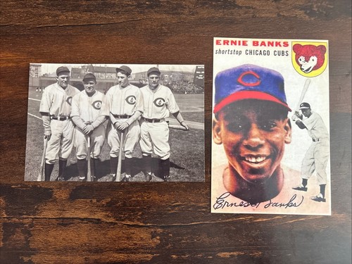 Vintage Chicago Cubs Ernie Banks 1929 Roger Hornsby HOF Baseball ...