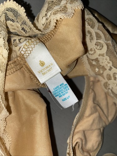 Vtg Victoria Secret Liquid Satin Lace High Cut Shiny Panties Size L USA ...