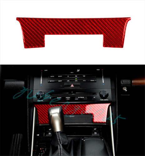 For LEXUS IS250 IS300 IS350 2013-2022 Red Carbon Fiber Center Console ...