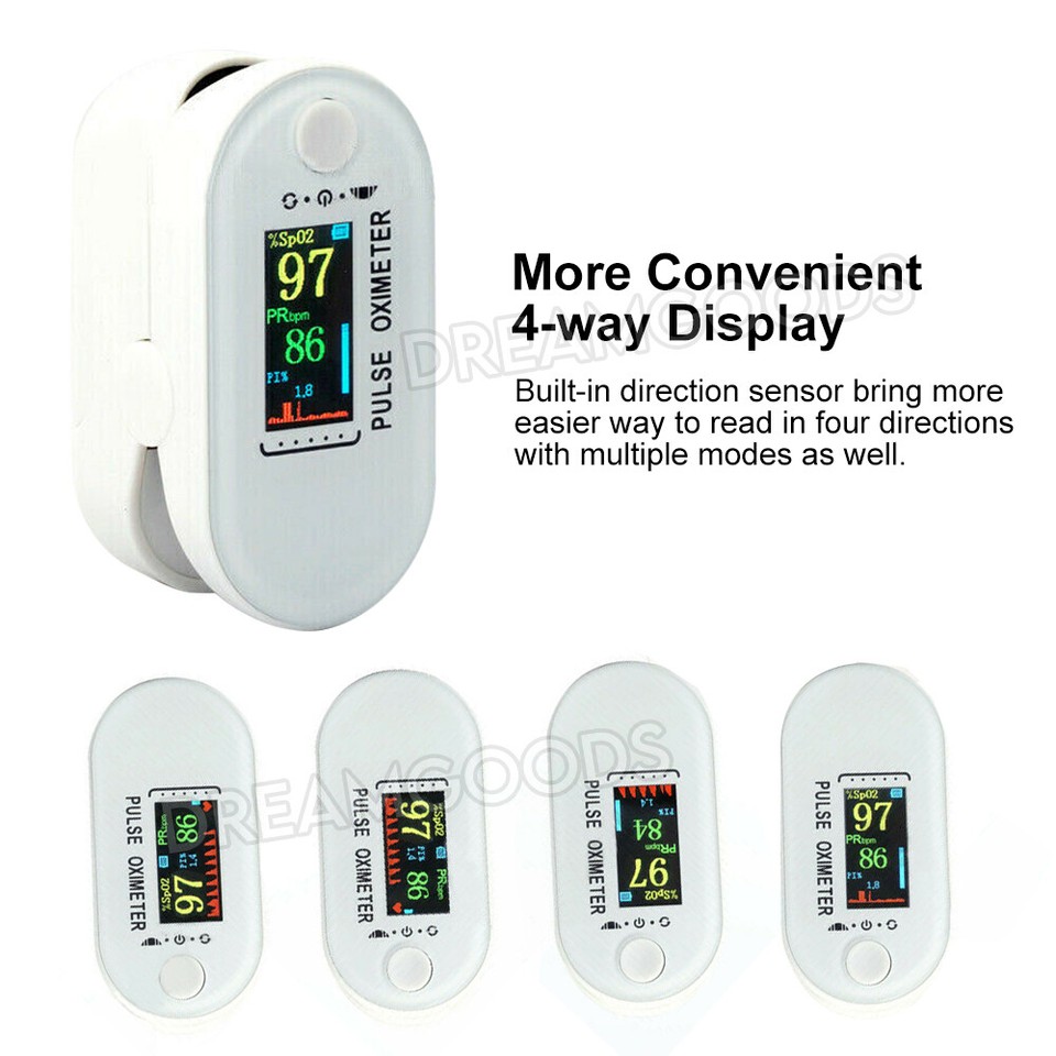 Oxygen saturation monitor digital finger pulse oximeter home SpO2 ...