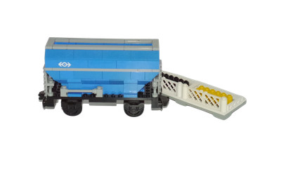 Lego® 9V RC TRAIN Railway 4536 Waggon Carriage Blue Cargo WAGON CAR ...