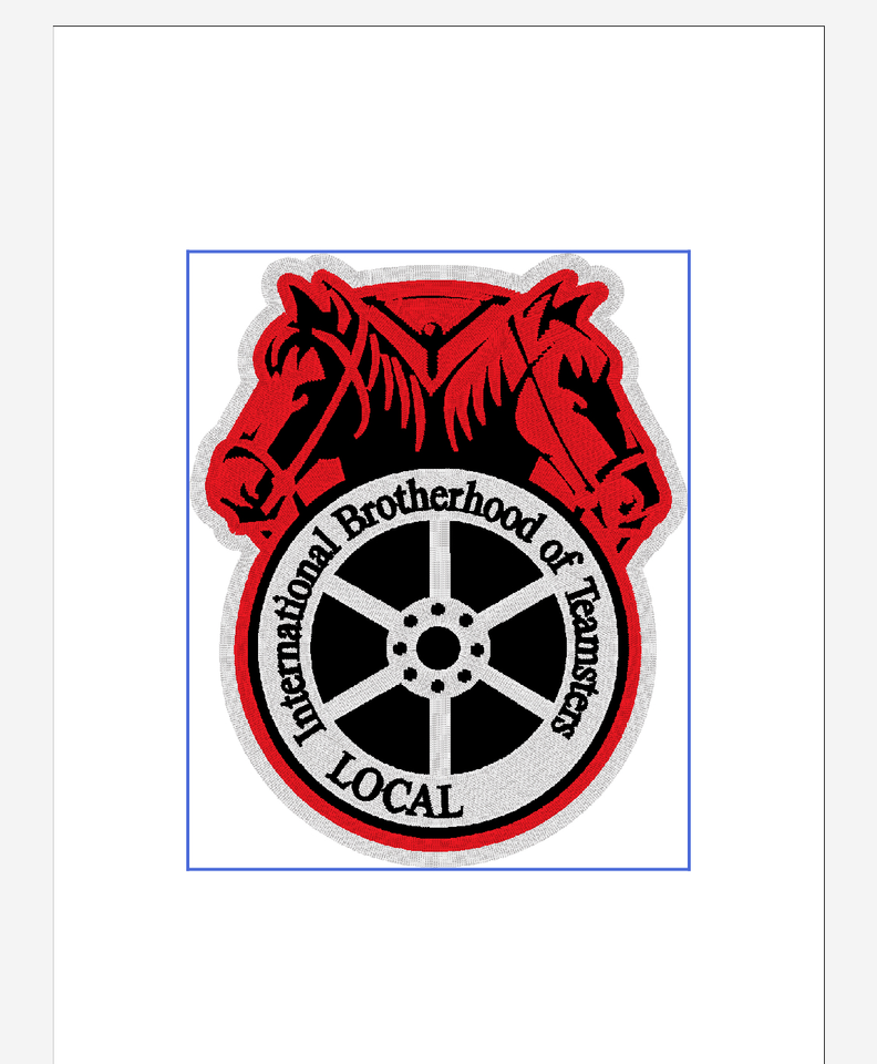 Teamsters Logo Iron On Embroidered Patch Custom Local Union ...
