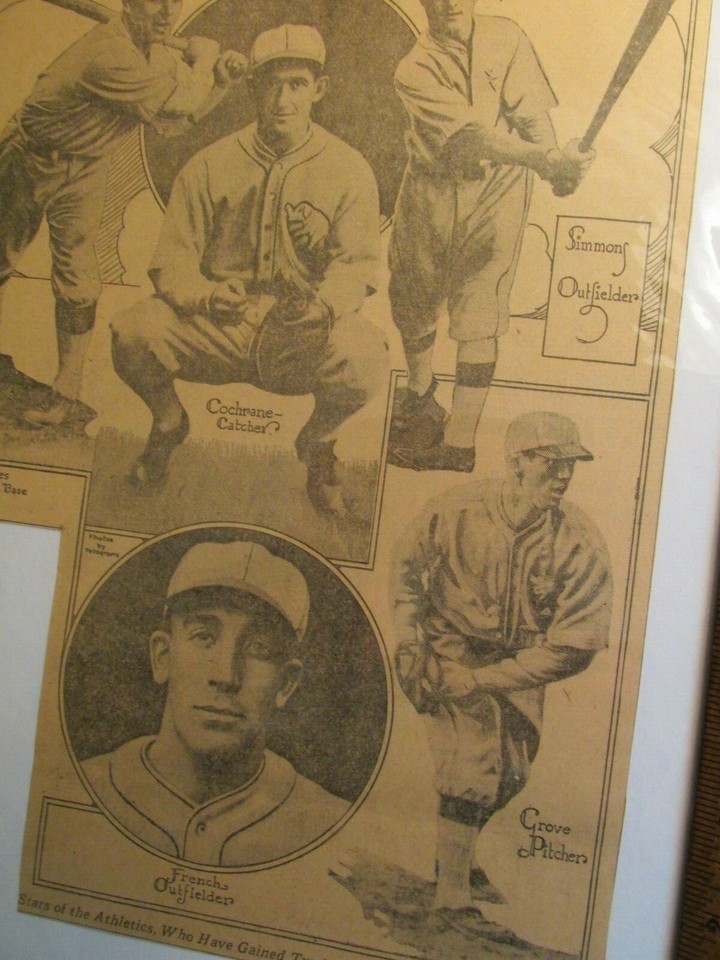 Antique Vintage 1926 Baseball Newspaper Photo Athletics Cochrane ...