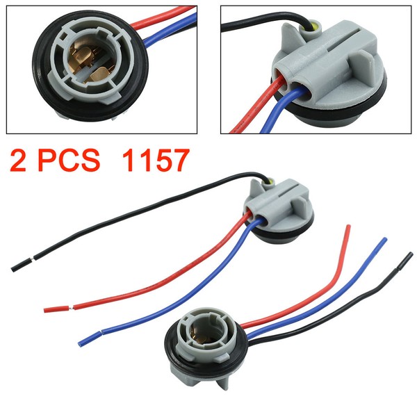 2pcs DC 12v 1157 Bulb Socket Car Turn Signal Light Harness Wire Plug ...