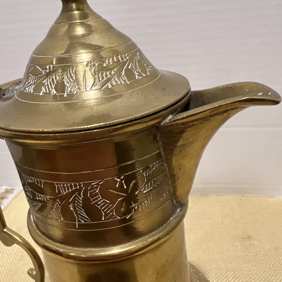 Vintage Arabic Coffee Pot Brass Elegant 8”x4” 1 lb💖 | eBay