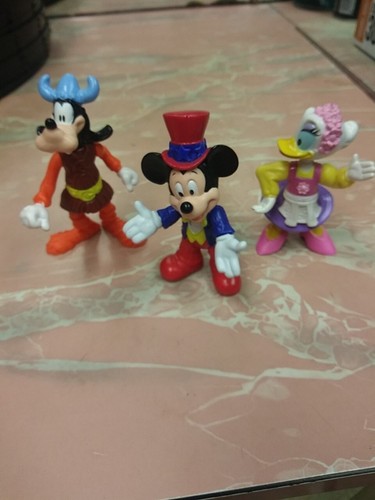 Disney Mickey Mouse Ringmaster Poseable Jointed 4" & Daisy & Goofy Lot ...