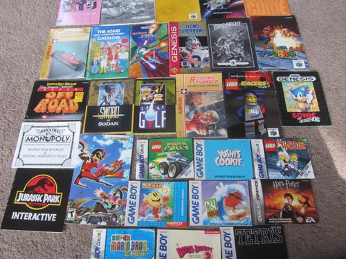 Mixed Video Game Manuals - Lot of 30 - Nintendo-Sega-Playstation ...