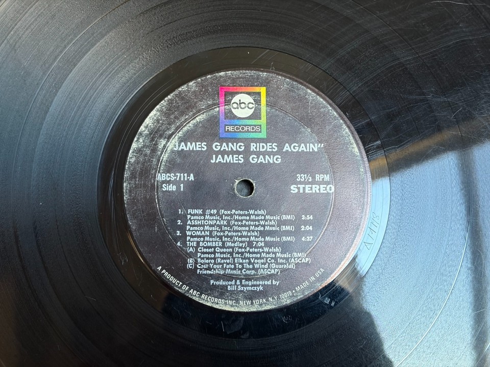Cleaned & Tested - James Gang - James Gang Rides Again - 1970 Classic ...