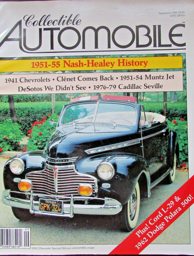 'Collectible Automobile' magazine...September-1985, Vol. 2 - No. 3 | eBay