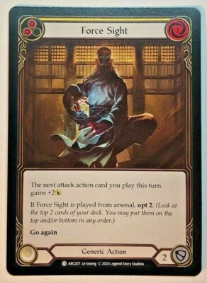 Flesh And Blood Arcane Rising Force Sight (Yellow) ARC207 Unlimited NM ...