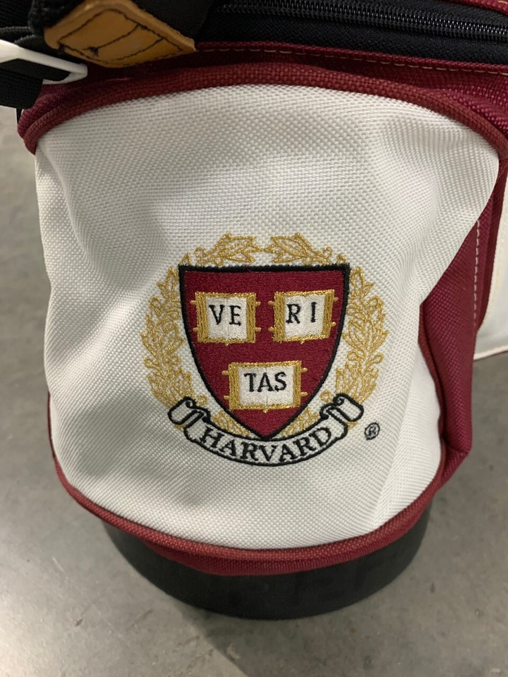 NEW - VINTAGE - PING - HARVARD UNIVERSITY Golf Bag 4 Way Divider Stand ...