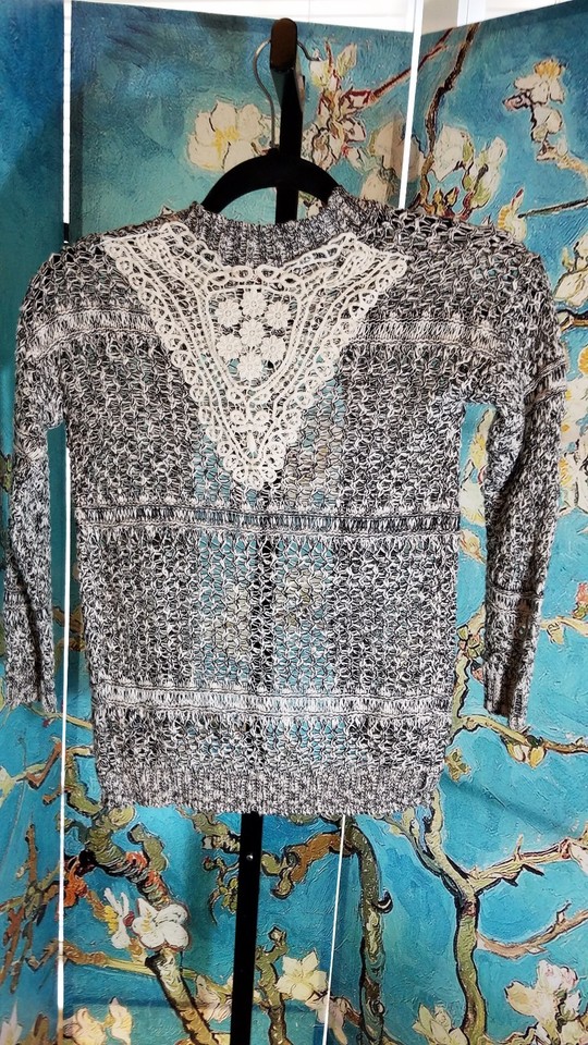 NWTSugar Rush Girls Open Front Crochet Back Cardigan, Size Small ...