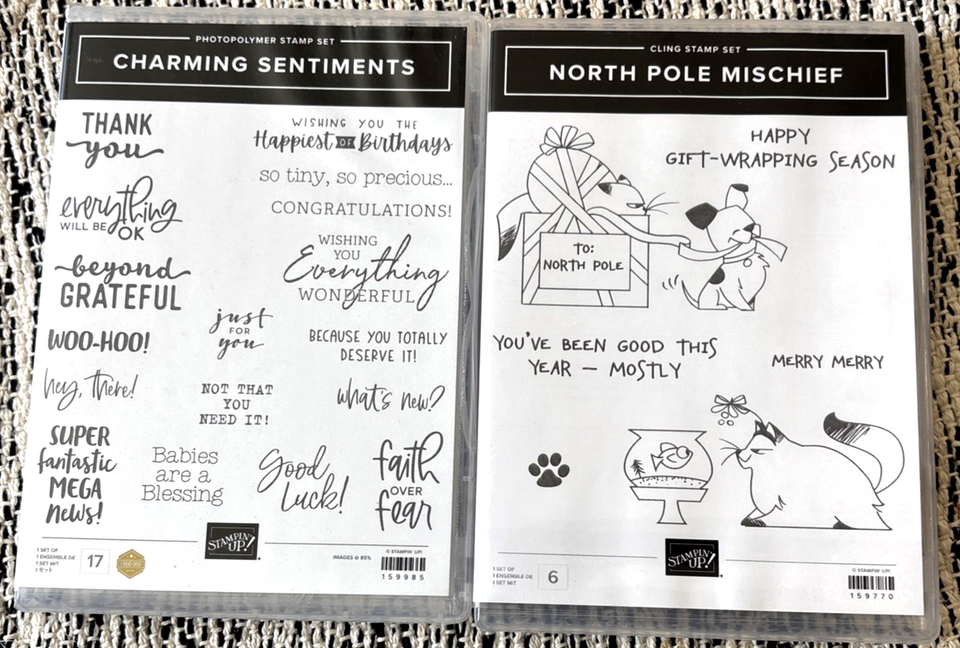 Stampin Up Assorted Lot of 12 Cling Stamp Sets, Some New, Some Used ...