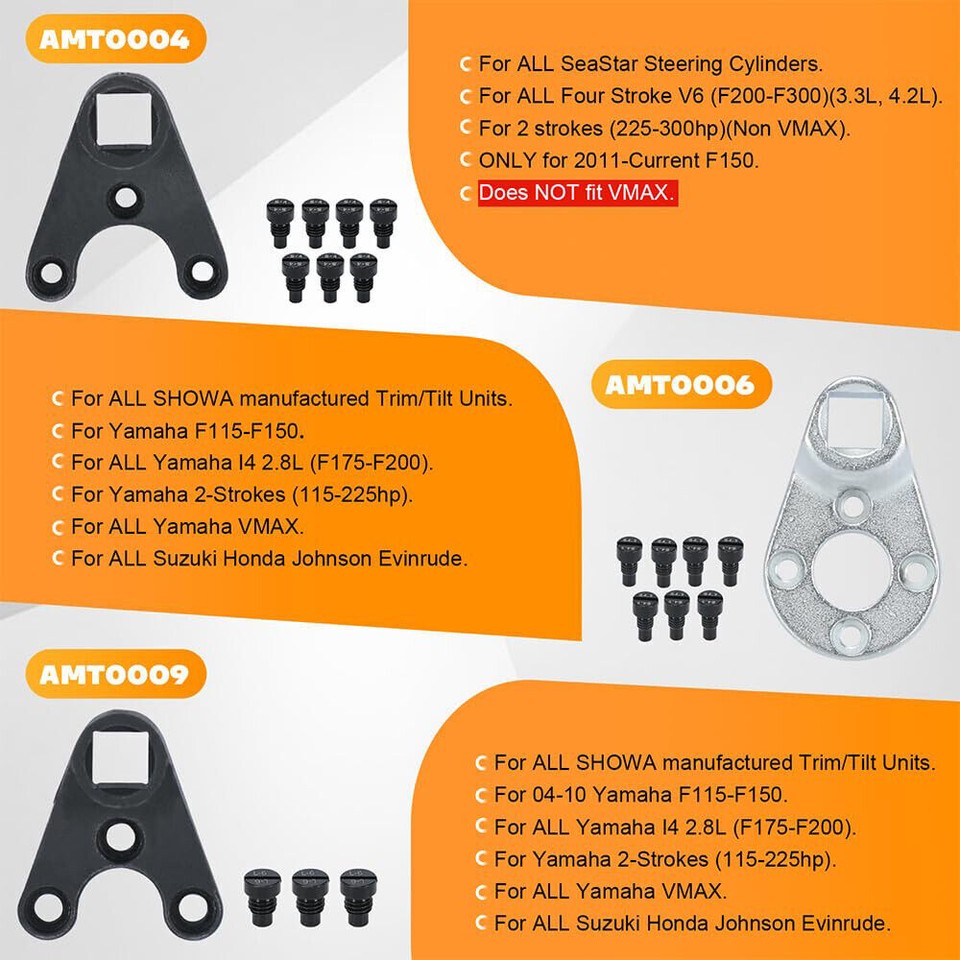 Outboard Trim Tilt Pin Wrench Tool Set for Yamaha Suzuki Johnson ...