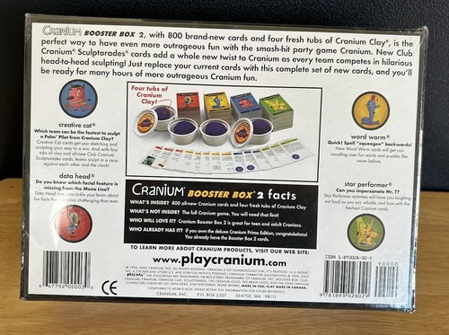 SEALED Cranium Booster Box 2 Expansion Set 800 Cards 4 Tubs Clay Game ...