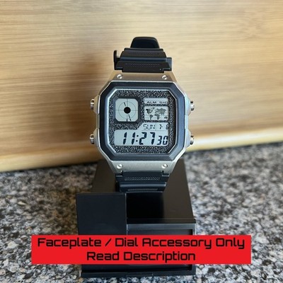 Custom Faceplate for Casio Royale AE1200 Watch Mods - Black Textured | eBay