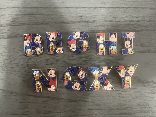 Disney DLR Set Of 9 Alphabet Character Pins Mini Mickey Donald Pluto | eBay