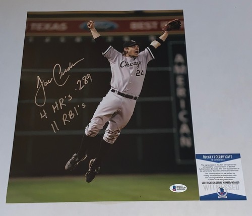 Joe Crede signed White Sox 11x14 photo W/ 05 Post Season Stats Beckett ...