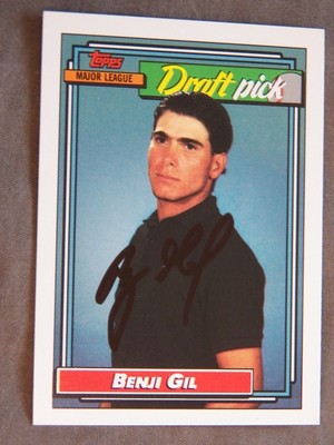 Texas Rangers Benji Gil Signed 1992 Topps Draft Pick Auto Card | eBay