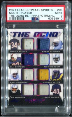 2021 Leaf Ultimate Sports THE OCHO- Payton, Sanders, Simpson, Jackson ...