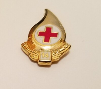 RED CROSS 14 GALLON BLOOD DONOR PIN, New | eBay