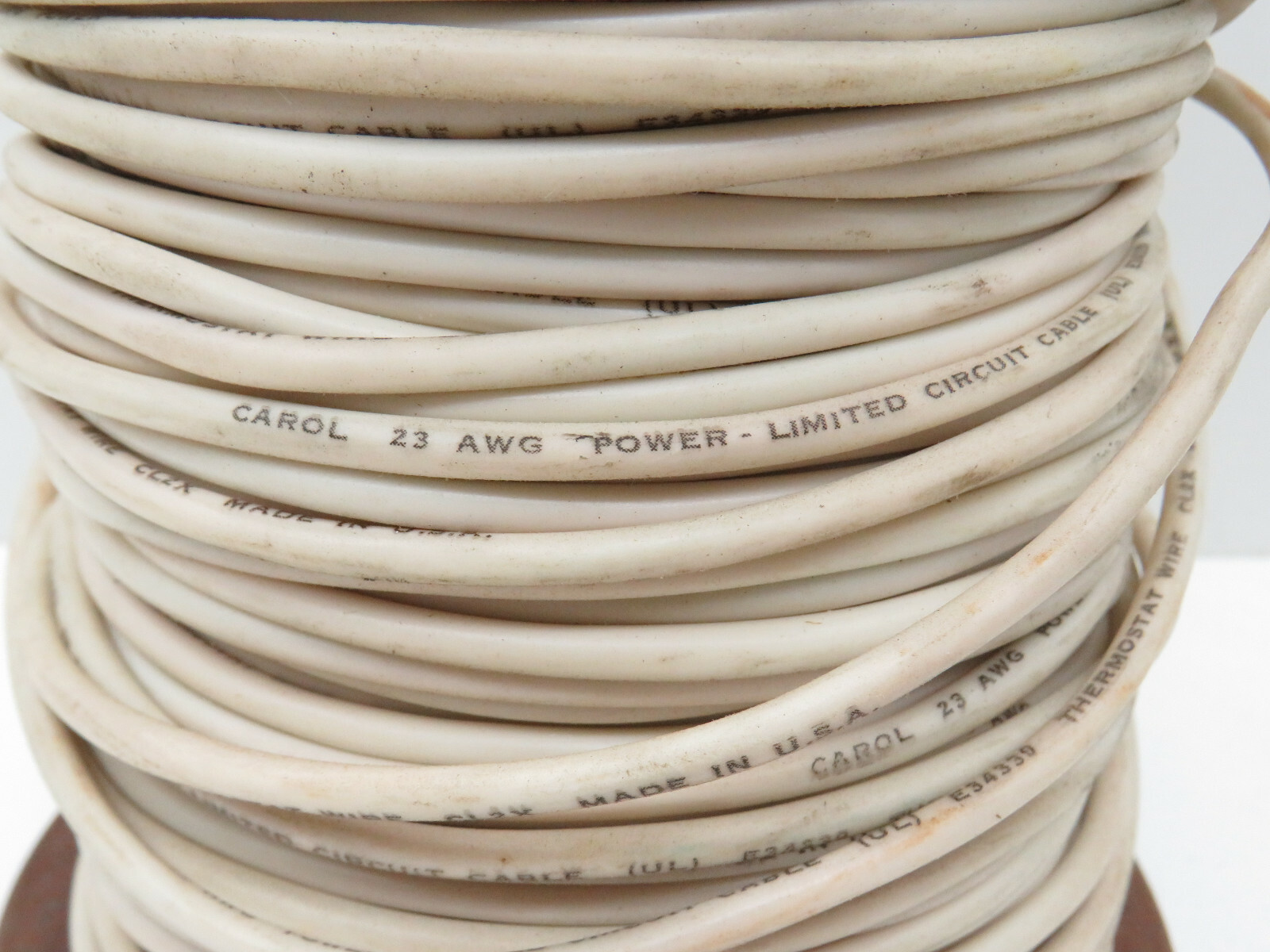 (25ft) Carol 23AWG 3-Conductor White Type CL2X Thermostat Cable Wire 23 ...