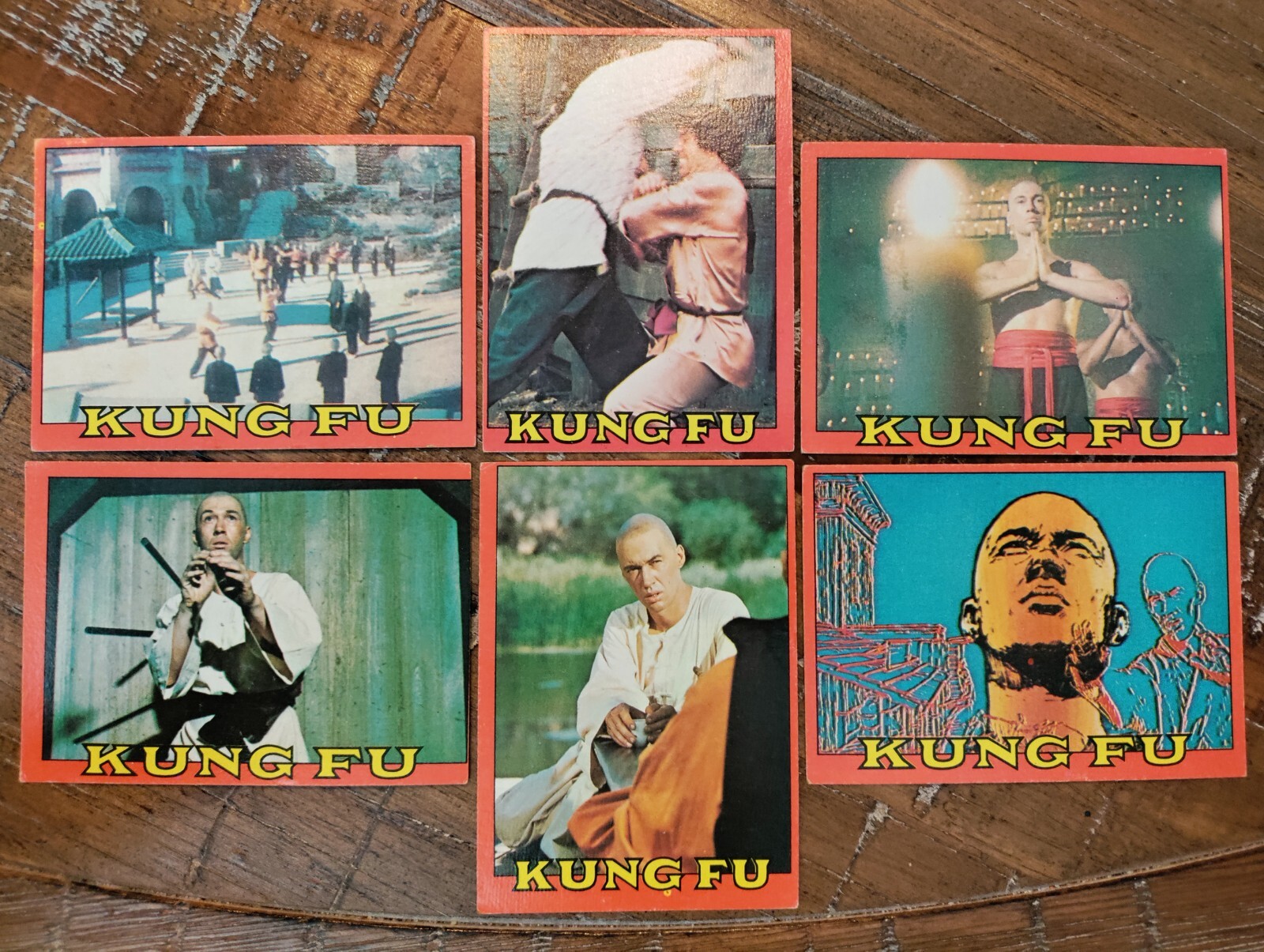 Kung Fu Cards X6! 1973 Warner Brothers 6 Card Lot #1, 12, 23, 34, 38 ...