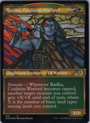 Radha, Coalition Warlord (Showcase) FOIL NM #310 Dominaria United MTG ...