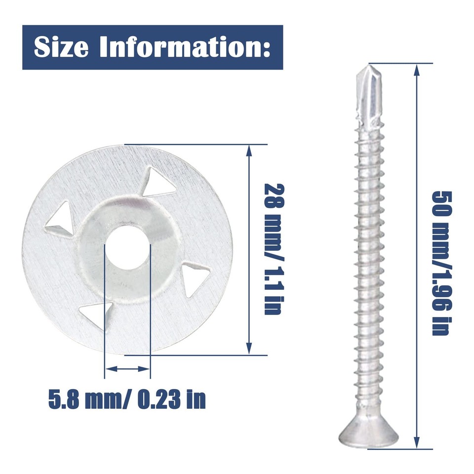 200 Pcs Foam Board Fasteners Kit Washers for Insulation Foam Board ...