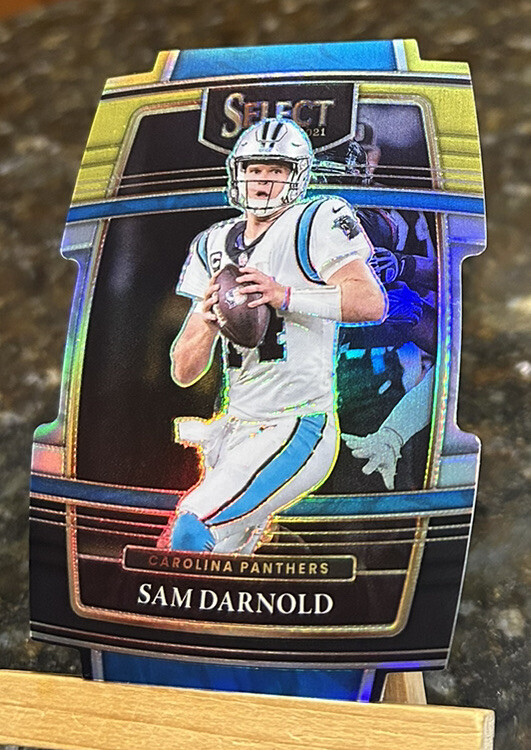 2021-22 Panini Select Sam Darnold Black & Gold Prizm Die-Cut Concourse ...