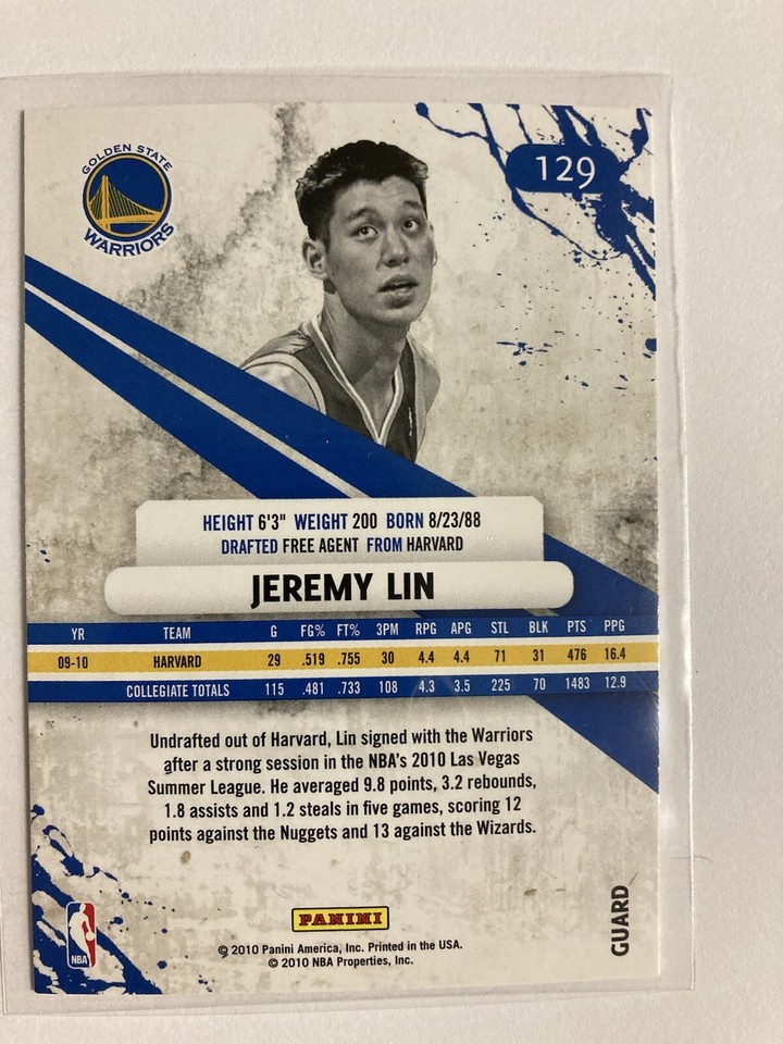 2010-11 Panini Rookies & Stars #129 Jeremy Lin | eBay