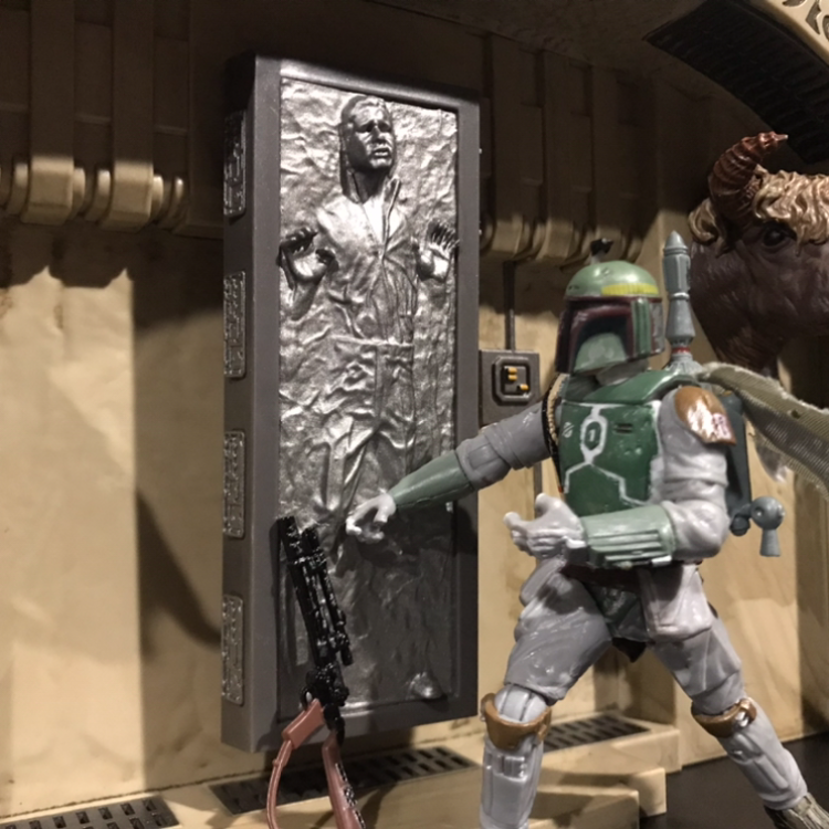 Star Wars Jabba's Palace Trophy Room Boba Fett Bounty Hunter Han Solo ...
