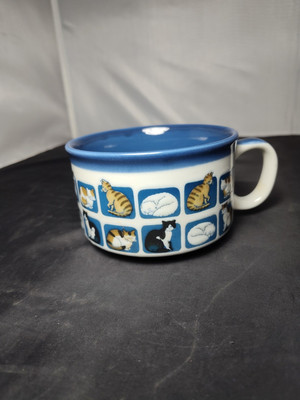 Soup Chili Clam Chowder Lobster Bisque Cup Mug Lots Of Kitty Cats | eBay