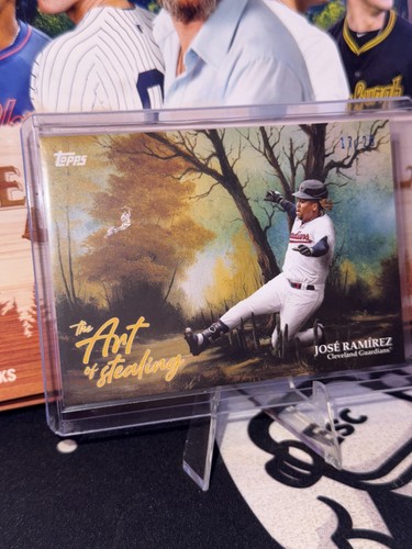 2025 Topps x Bob Ross The Joy of Baseball Art of Stealing Jose Ramirez #17/25🔥 | eBay