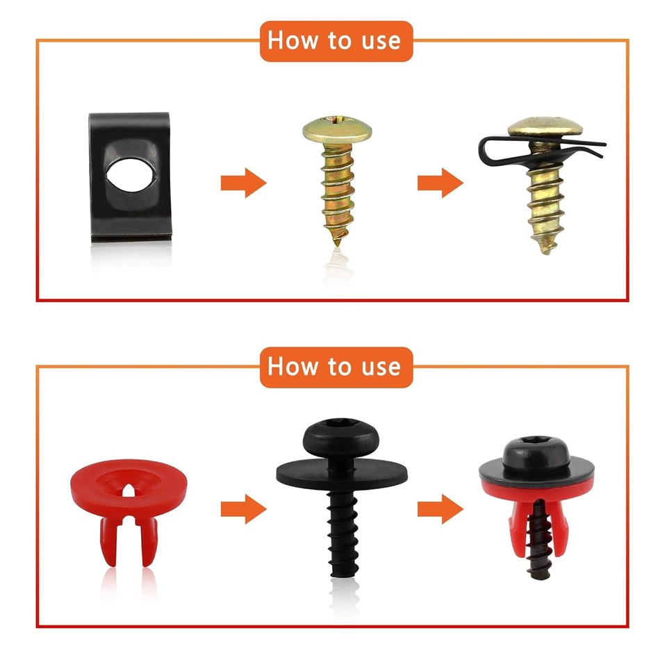 1000P Car Push Retainer Clips Auto Body Clip Automotive U-Clip Screws ...