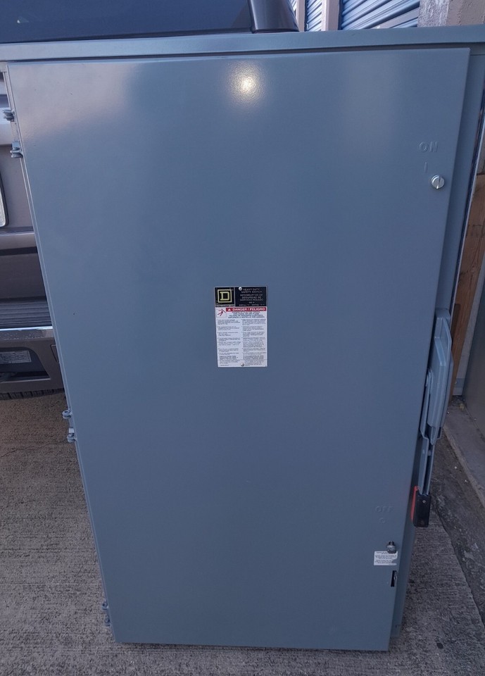 SQUARE D 600A 480V HEAVY DUTY SAFETY SWITCH 3 PHASE NEMA 3R FUSE TYPE ...