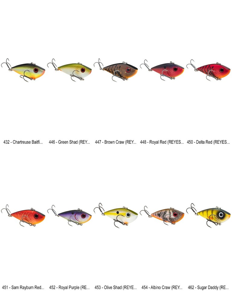 Strike King Crankbait Red Eye Shad REYESD12 Lipless Rattle Trap 1/2oz ...