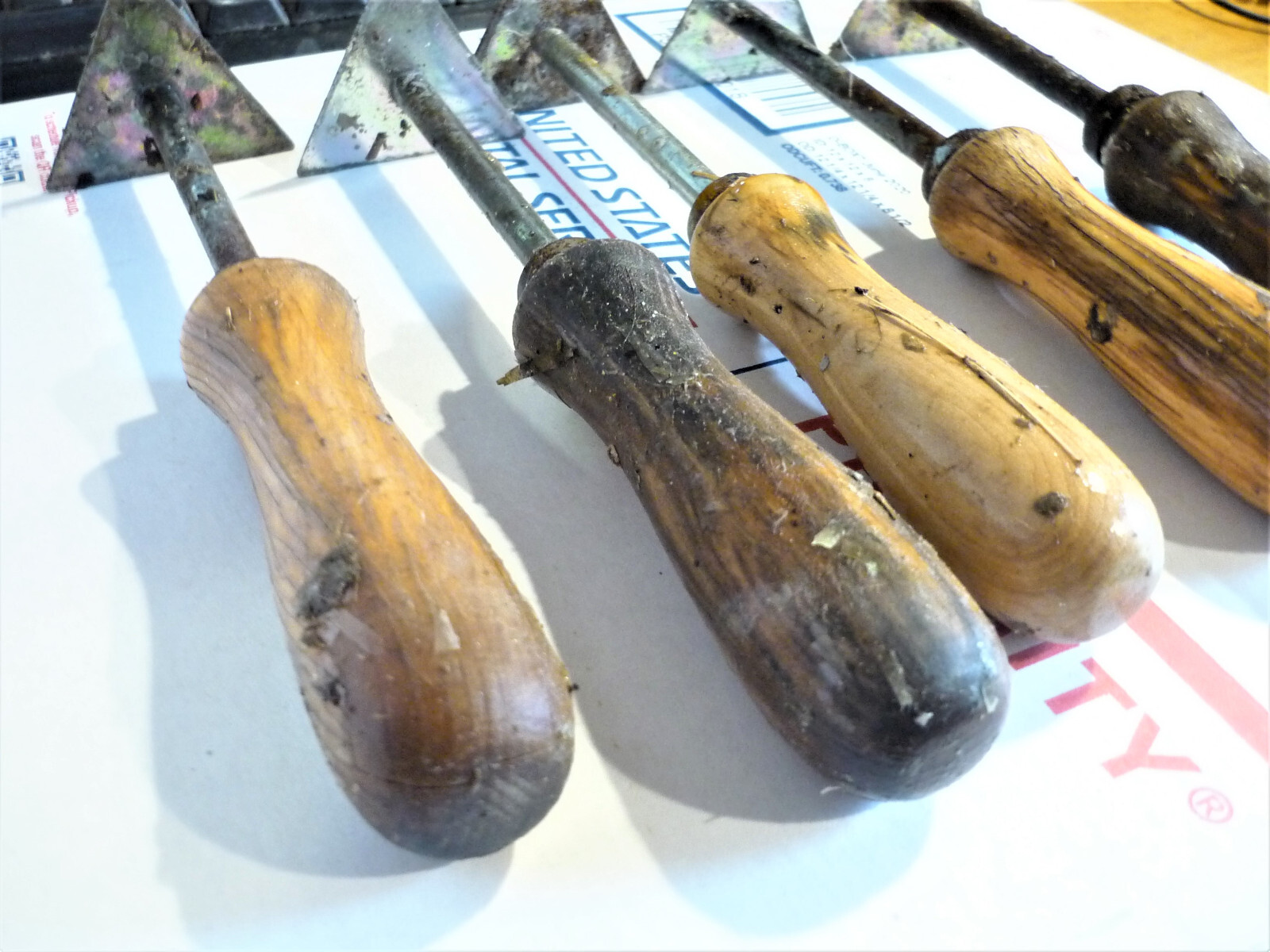 40 Items-Hide Fleshing Scraper-Triangle-Tool-Multi-Purpose-MUST SEE ...