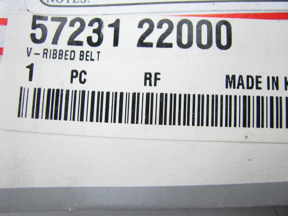 Power Steering Serpentine Belt Genuine OEM For 1995-2002 Hyundai 1.5L ...