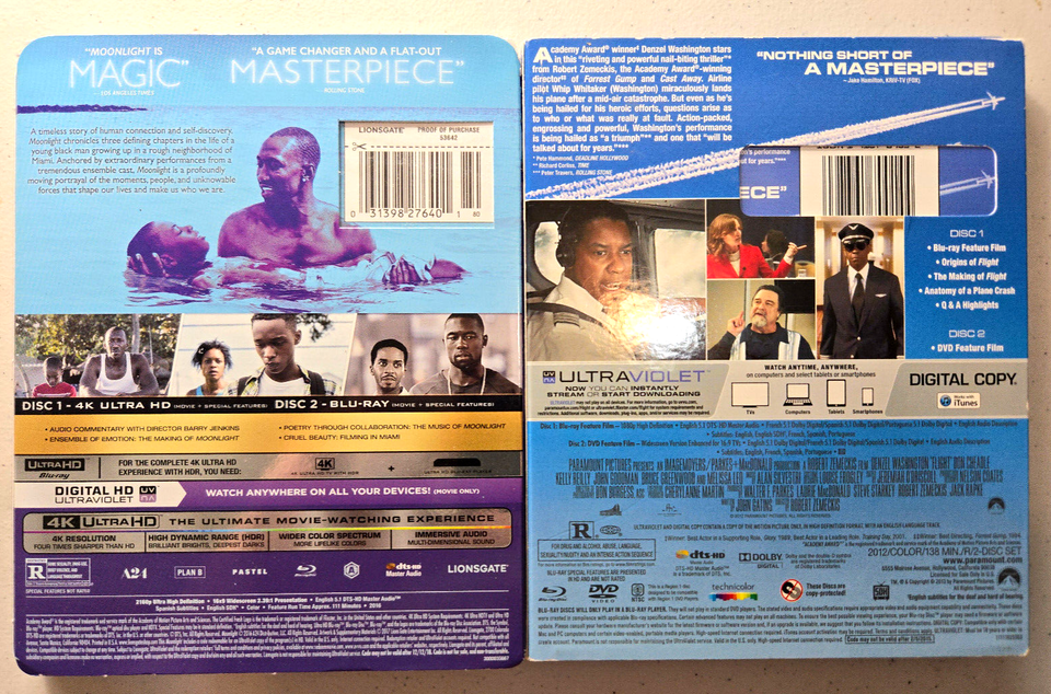 Moonlight 4K w Slip Cover (New) / Bonus Blu-ray+Slip Cover: Flight ...
