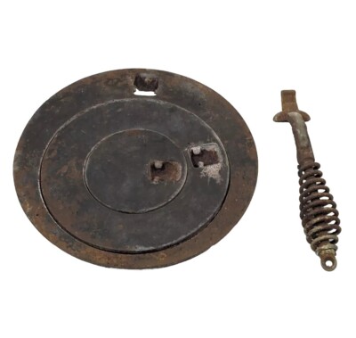 Antique Cast Iron Stove Top Covers 3 Piece Nesting Lids Wood Cookstove ...