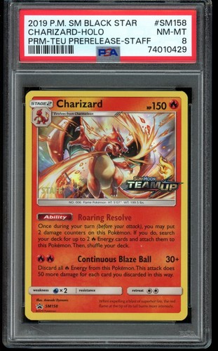 PSA 8 Charizard SM158 - STAFF - Team Up | eBay