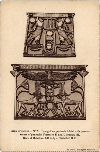 CPA AK CAIRO Museum - Two Golden Pectorals EGYPT (1324203) | eBay