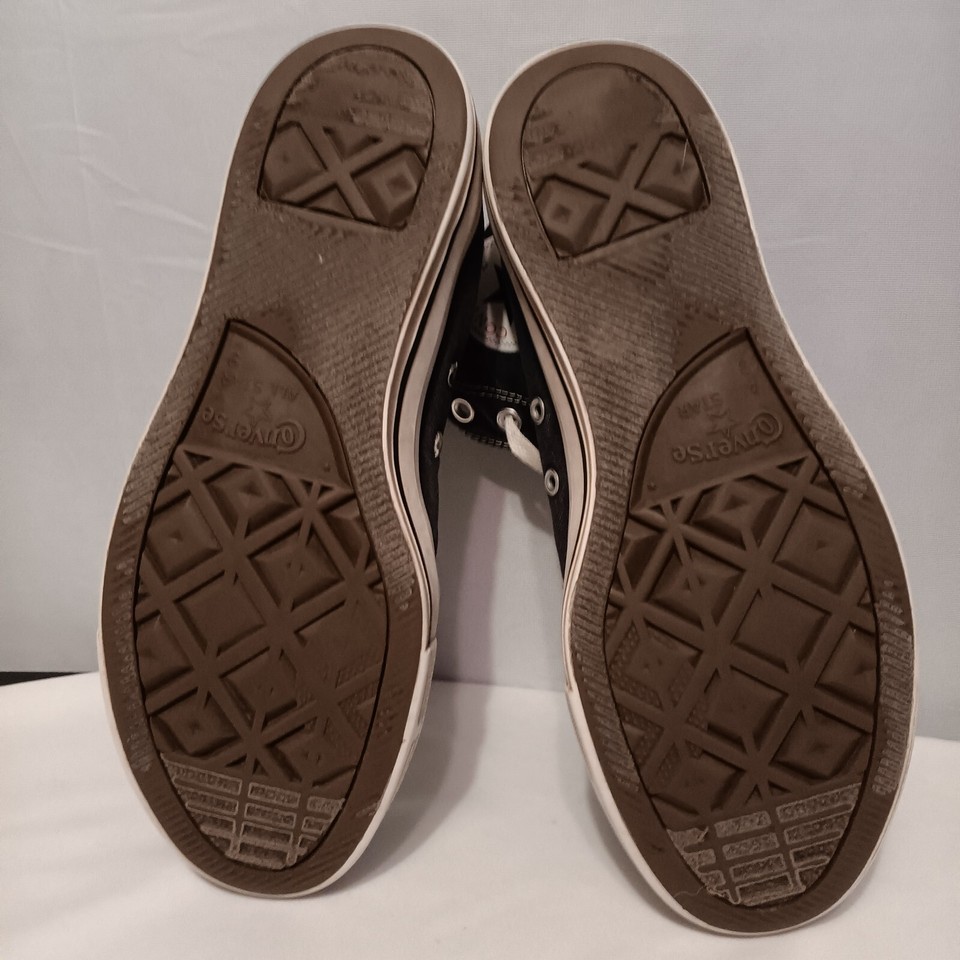 Vintage Converse Shoes Mens 9 Black White Hi Top Sneaker Chuck Taylor ...