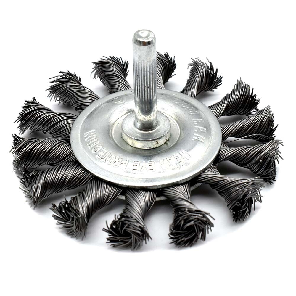 S1867 3-Inch Wire Wheel 1/4-Inch Shank - Knotted Wire 20,000 RPM | eBay