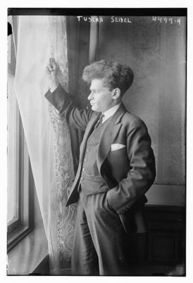 Toscha Seidel,1899-1962,Russian virtuoso violinist,musician,looking out ...
