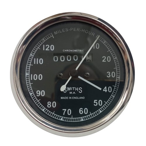 Vintage Replica Smith Speedometer 0-120 Mph BSA Royal Enfield Brass ...