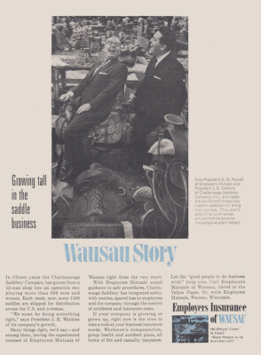 1966 Wausau Insurance: Growing Tall in the Saddle Business Vintage ...