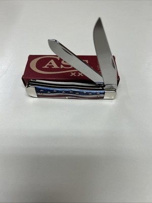 CASE XX #64132 STAR SPANGLED NATURAL BONE COLOR WASH TRAPPER | eBay