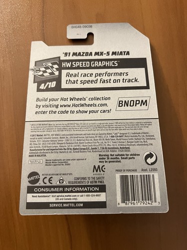 Hot Wheels Gamestop Exclusive Edition ‘91 Mazda MX-5 Miata Green ...